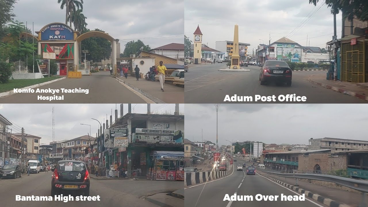 Driving Through Bantama Street To Komfo Anokye Teaching Hospital, Adum ...
