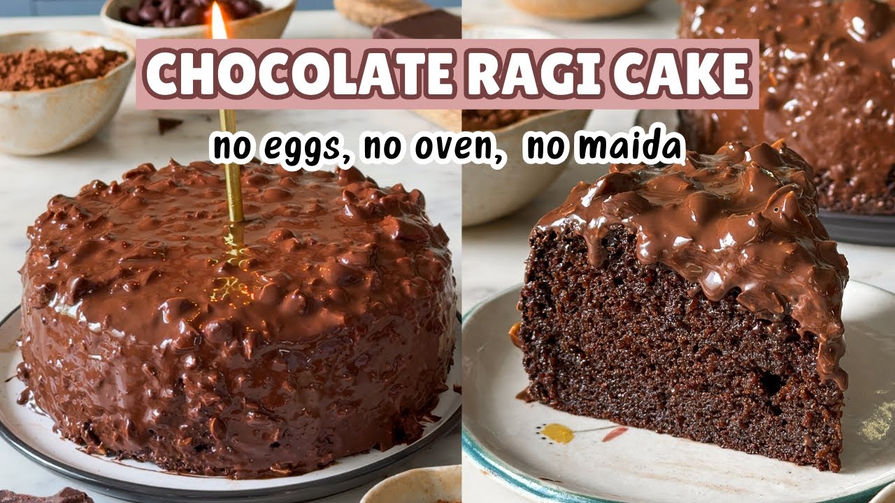 *NO MAIDA EGGLESS* RAGI CHOCOLATE CAKE IN A COOKER | HOW TO MAKE CAKE ...