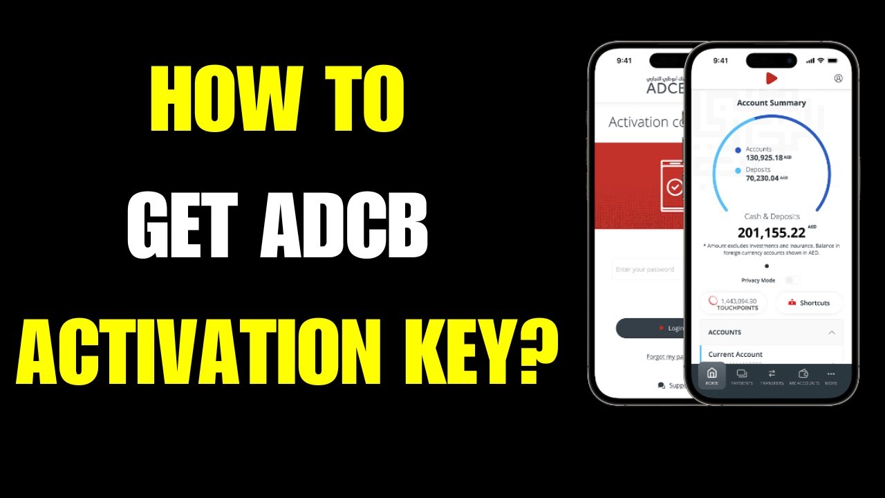 How To get adcb activation key for adcb mobile app-EASY | adcb procash ...