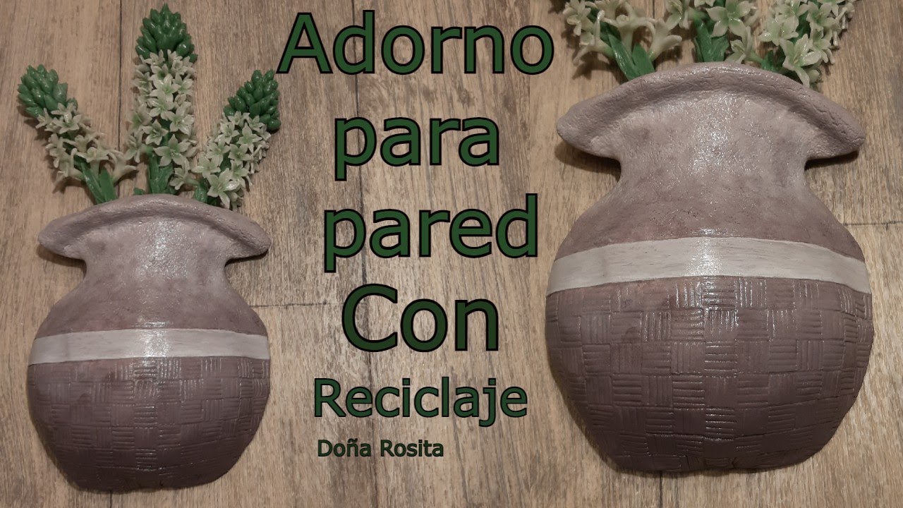 BELLO Adorno para la pared SUPER ELEGANTE en forma de jarron adornado ...