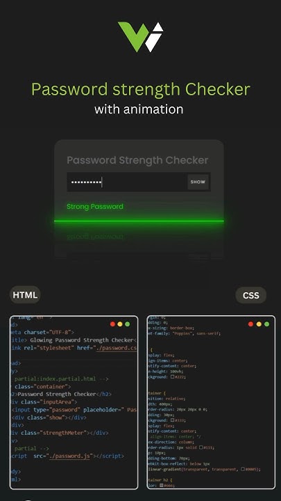 Password Strentghth Checker Using Animation In Css Css Html Htmlcss Frontenddeveloper