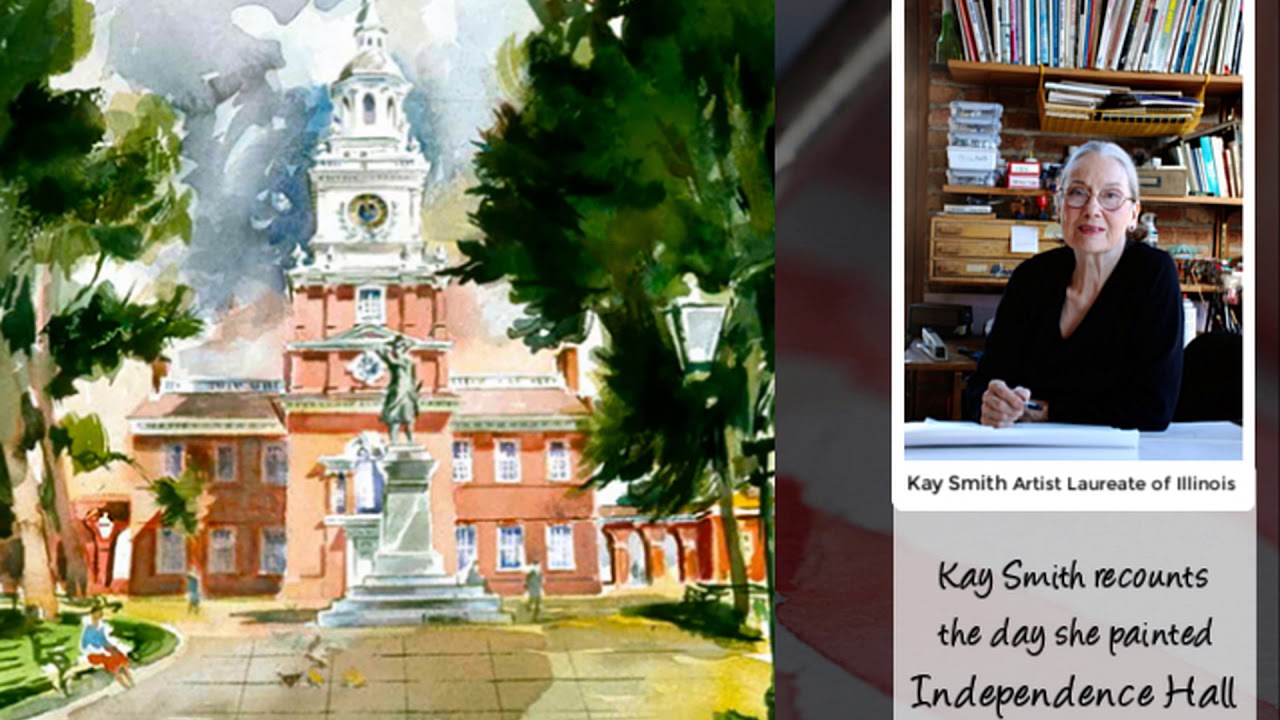 Artist Kay Smith recalls painting Independence Hall - YouTube