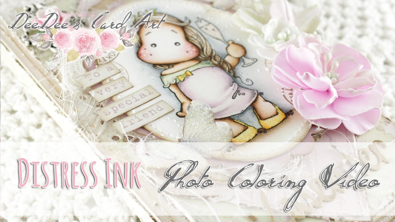 Distress Inks Coloring: Photo Video - YouTube