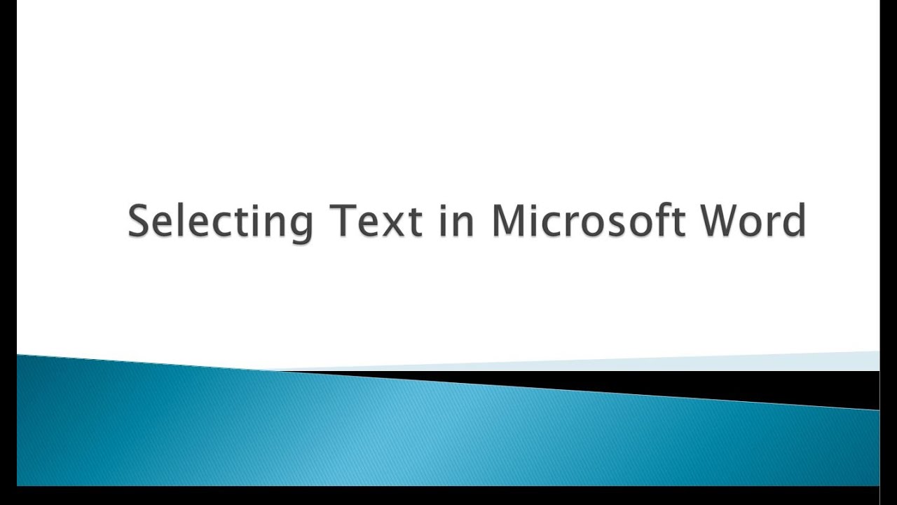 Selecting Text In Microsoft Word YouTube selecting-text-in-microsoft-word-youtube