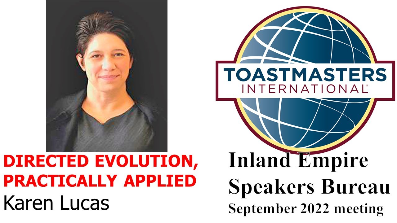 DIRECTED EVOLUTION, PRACTICALLY APPLIED - KAREN LUCAS - 09/07/2022 ...