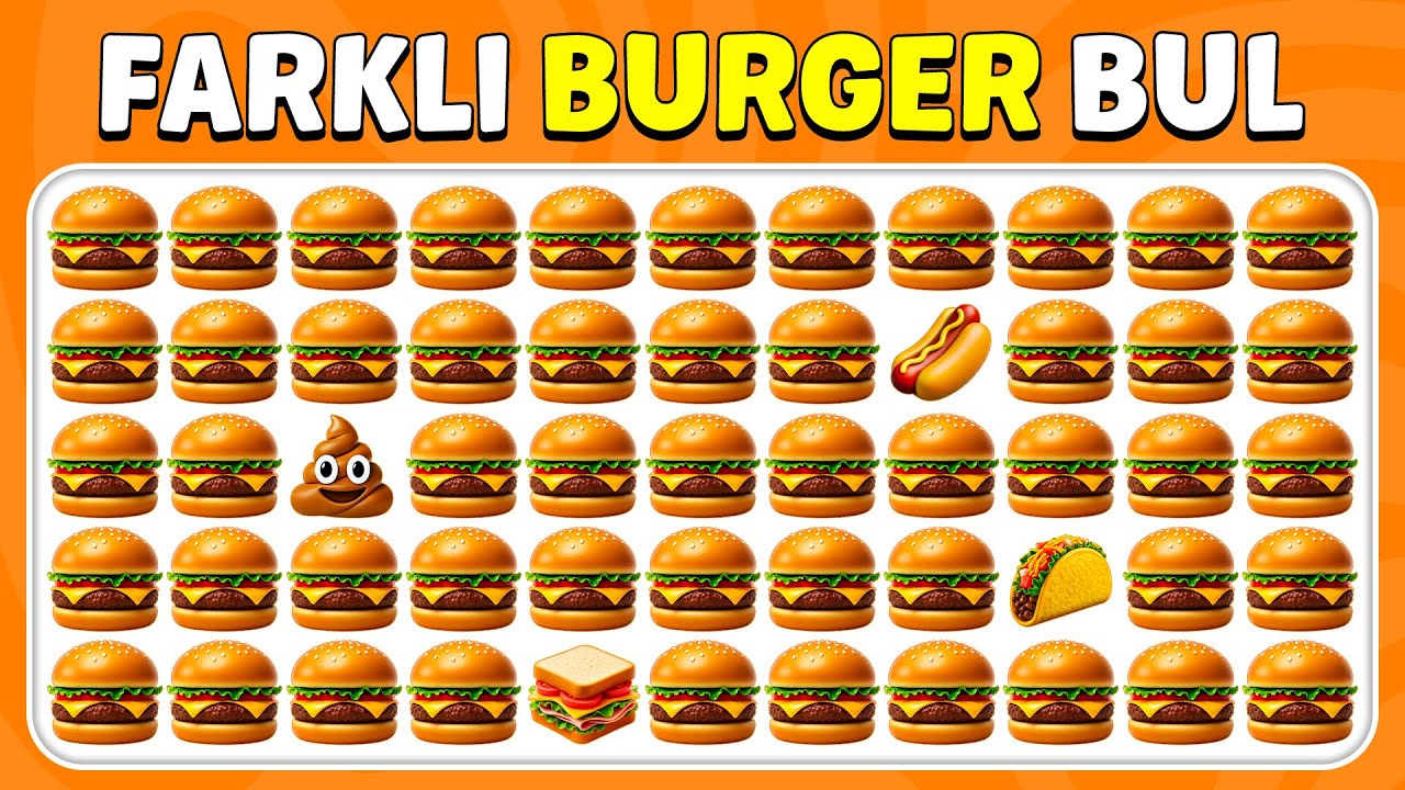 Farklı Olanı Bul – Fast Yemek Sürümü 🍔🍟🍕 | Bilgi Arısı - YouTube