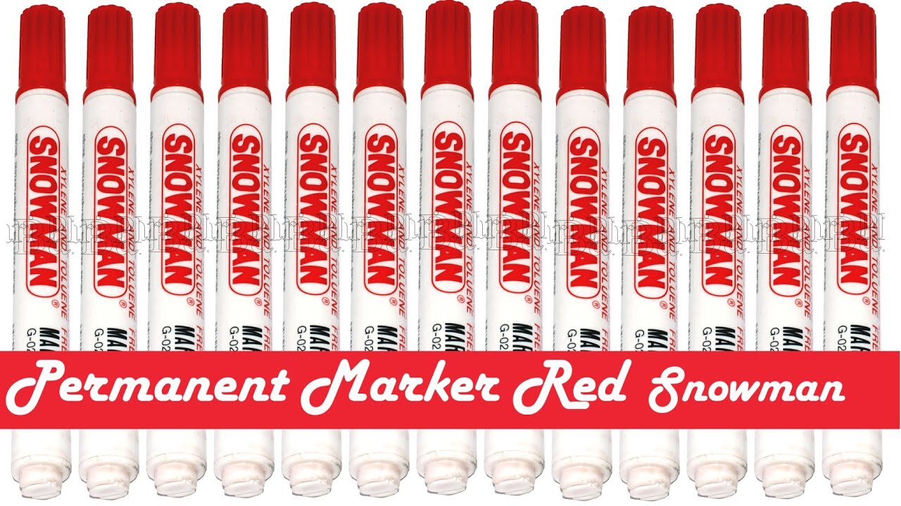 Permanent Marker Red Snowman - YouTube