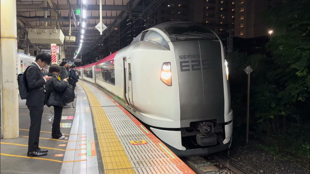 E259系Ne008編成(成田エスクプレス51号 2051M)が武蔵小杉駅4番線を発車するシーン - YouTube