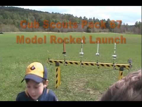 Warner NH Cub Scout Pack 67 Model Rocket Launch April 2010 - YouTube