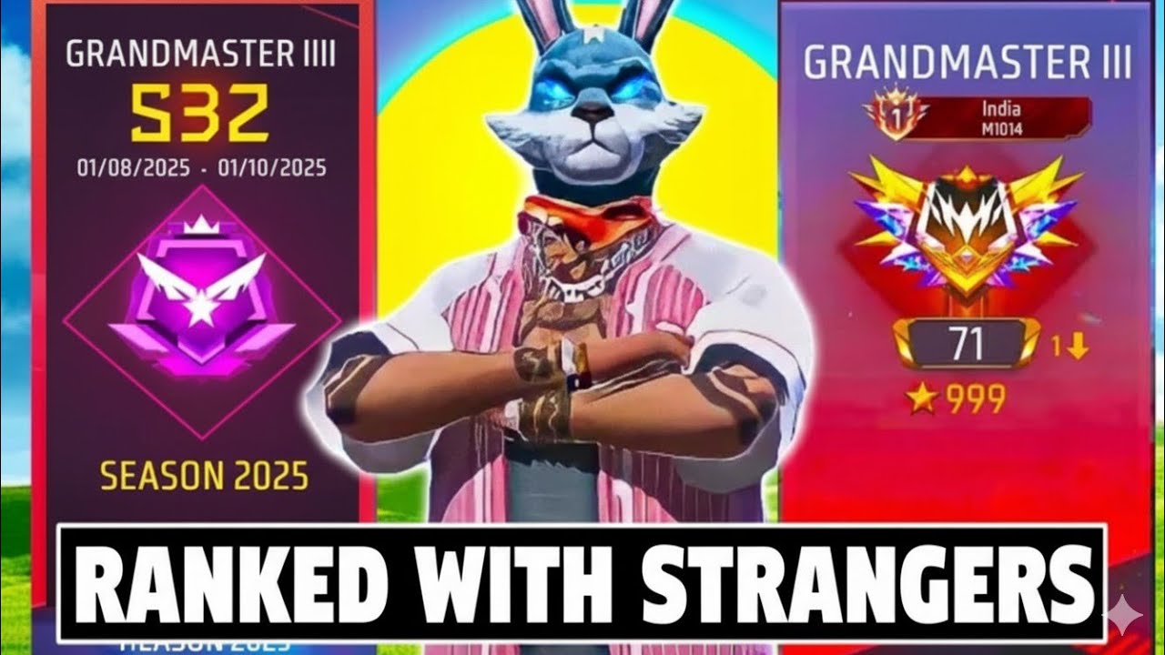 GRANDMASTER III RANKED WITH STRANGERS | S32 SOLO PUSH FREE FIRE - YouTube