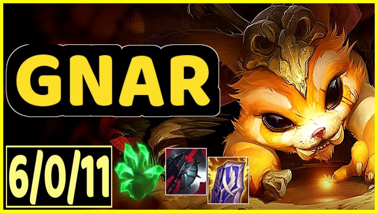 GNAR VS SHEN - 6/0/11 KDA TOP GAMEPLAY - YouTube