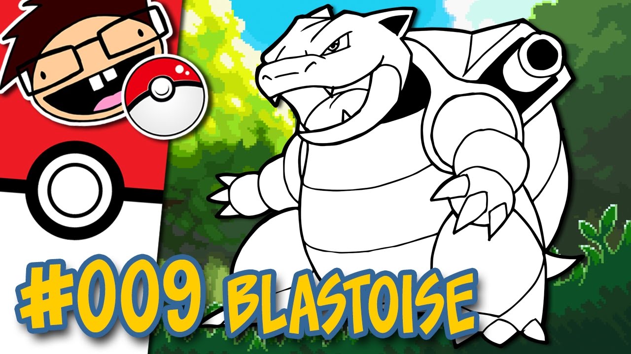 How to Draw #009 BLASTOISE | Narrated Easy Step-by-Step Tutorial ...