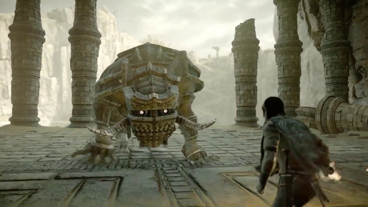 SHADOW OF THE COLOSSUS 23 11th Colossus Charging my attack - YouTube