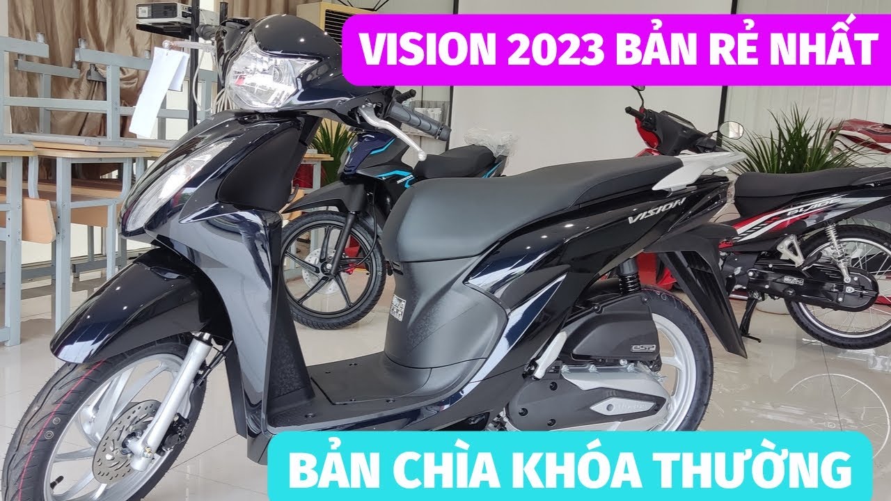 Vision 2023 bản tiêu chuẩn màu đen. Review, báo giá Honda Vision bản rẻ ...