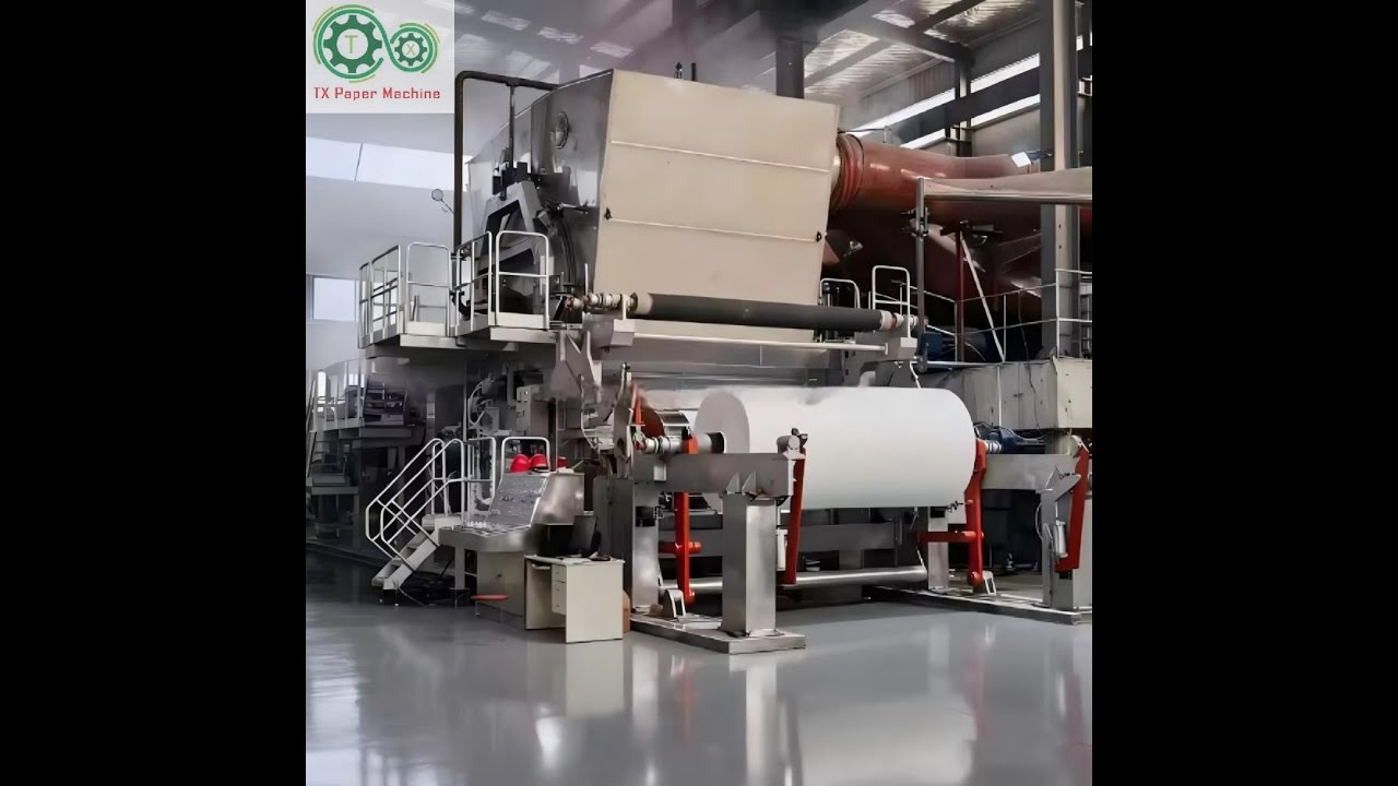 High Speed Crescent Former Toilet Paper Production Line - YouTube
