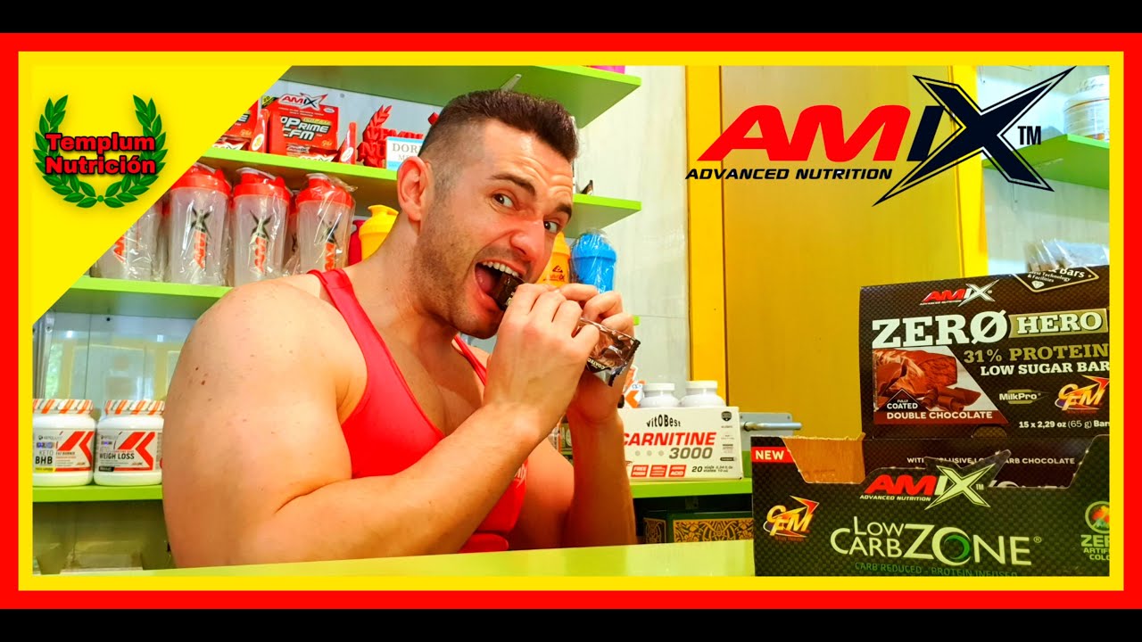 AMIX BARRITAS PROTEICAS ZERO HERO - YouTube