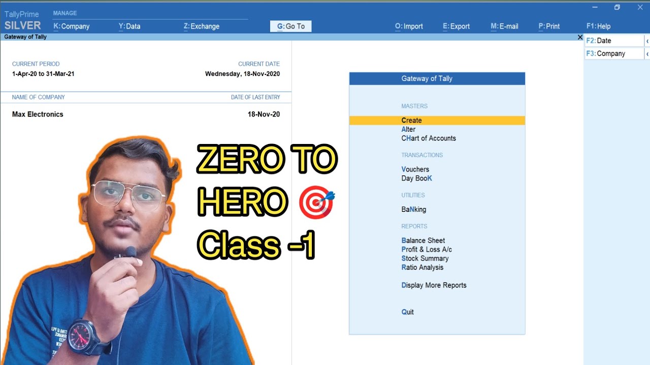 CLASS-1 | tally basic | tally for beginners | tally basic voucher entry ...