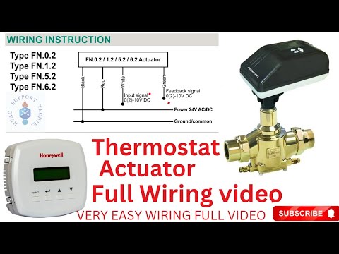 Honeywell Thermostat and Actuator wiring | Flowcon Actuator ki wiring ...