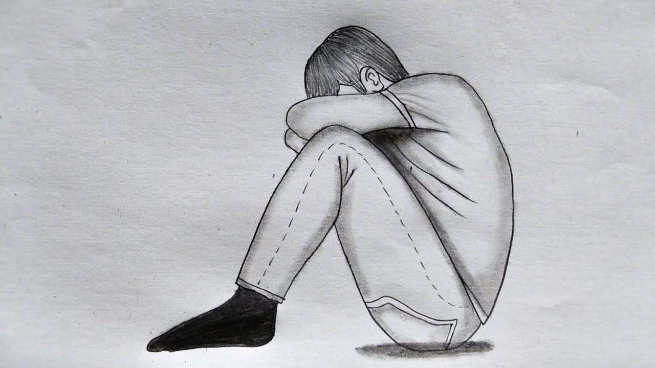 Crying Sad Face Drawings Male Sad Crying Cartoon Of Little Boy Over