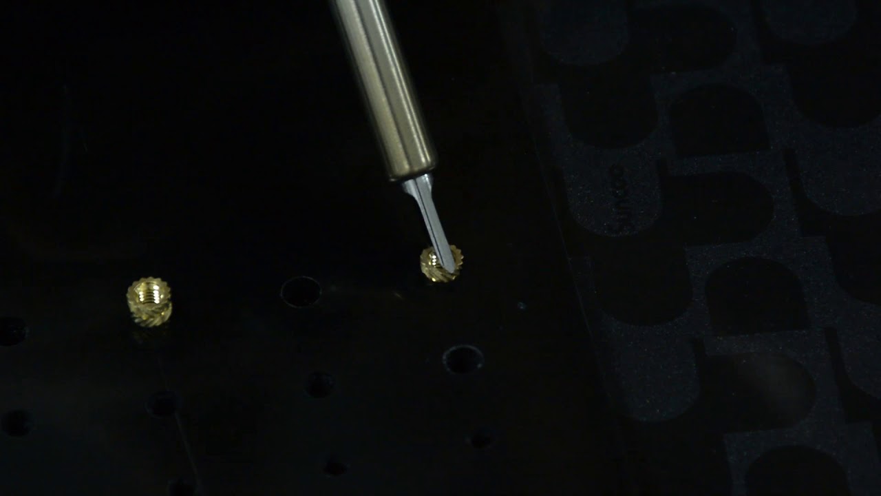 How to Install a heat staking threaded insert nut? - YouTube