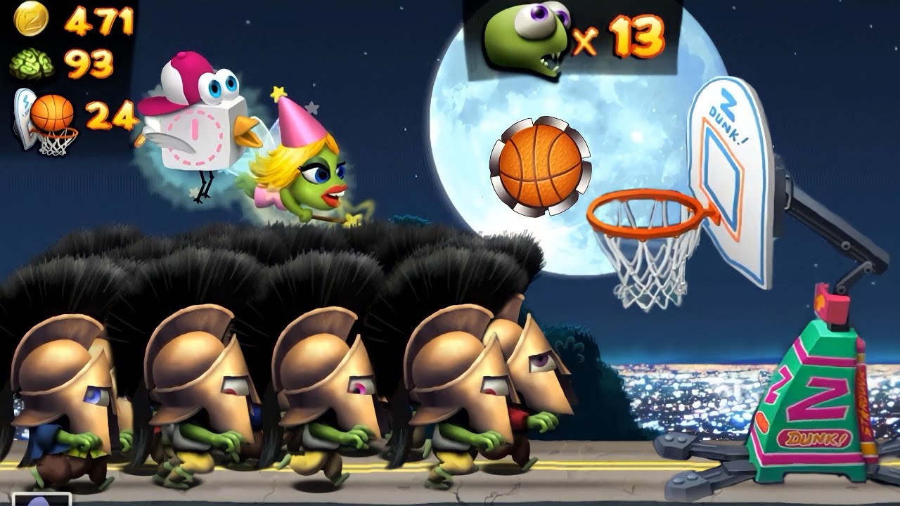 Zombie Tsunami: Spartan Helmet Zombies Played Basketball - YouTube