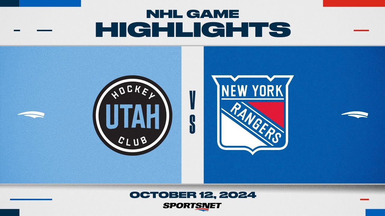 NHL Highlights | Utah HC vs. Rangers - October 12, 2024 - YouTube