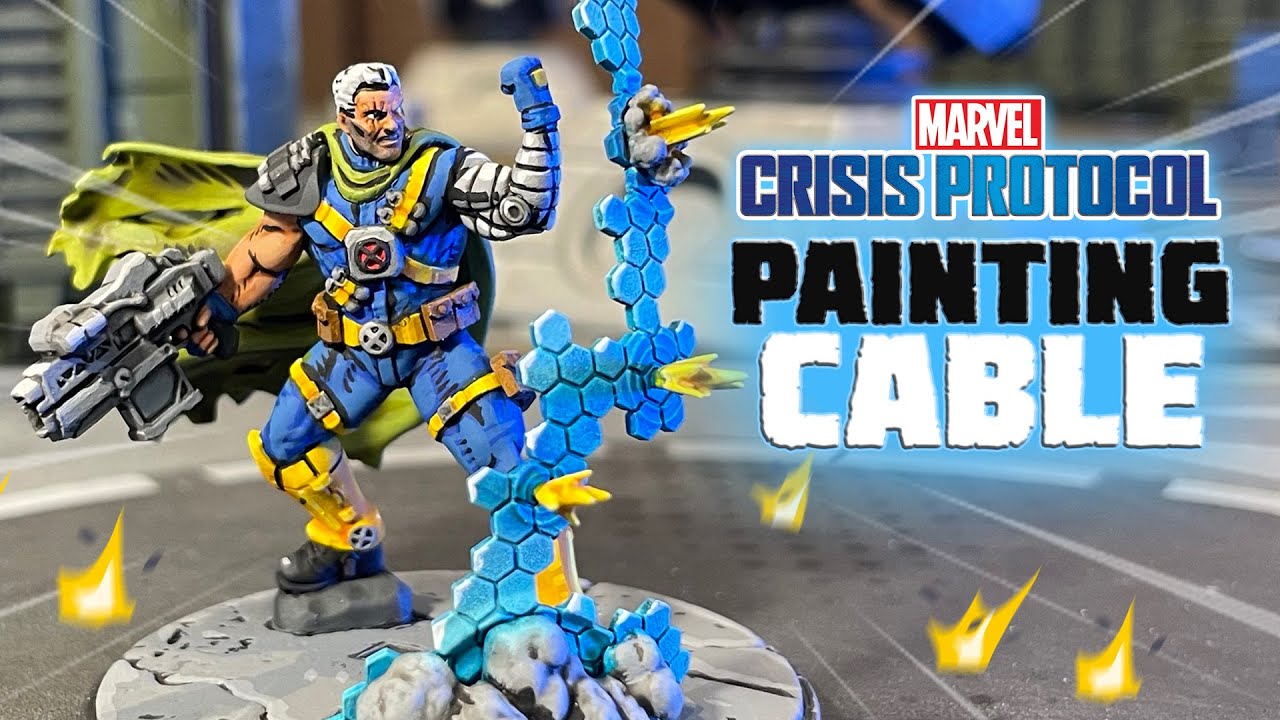 Blueline Gaming Marvel Crisis Protocol Miniature Painting: Cable - YouTube