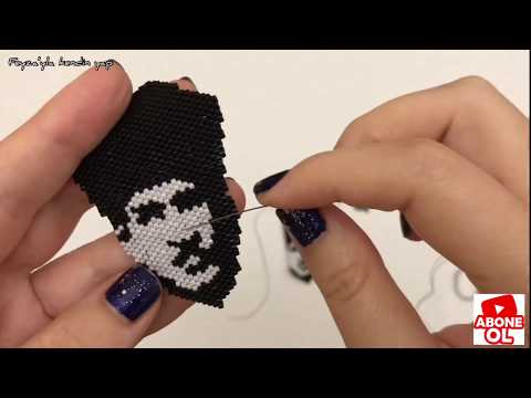 Atatürk Kolyesi Yapımı | Tuğla Tekniği |  Beading Video : Brick Stitch #diy #kendinyap