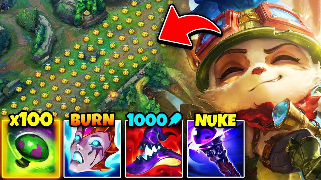 Teemo but I place Shrooms the whole game... (1000 AP SHROOMS) - YouTube