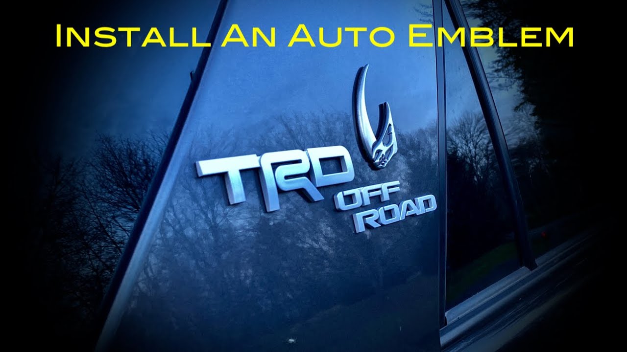 How To Install An Auto Emblem - YouTube