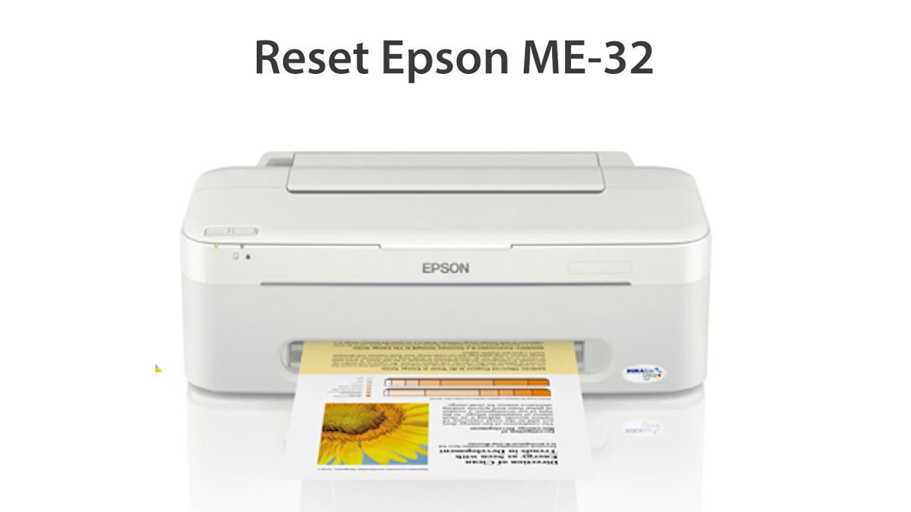 Reset Epson ME 32 Wicreset Key - YouTube