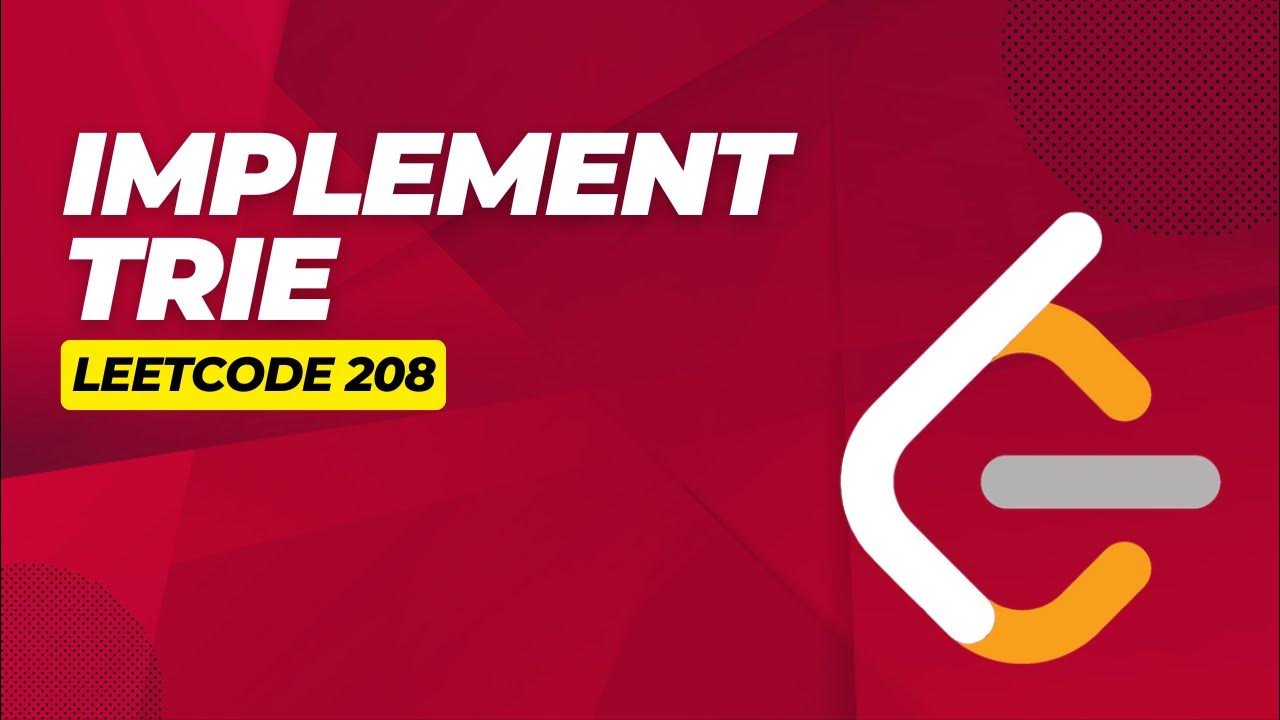 Leetcode 208 - Implement Trie - Java - פתרון - YouTube