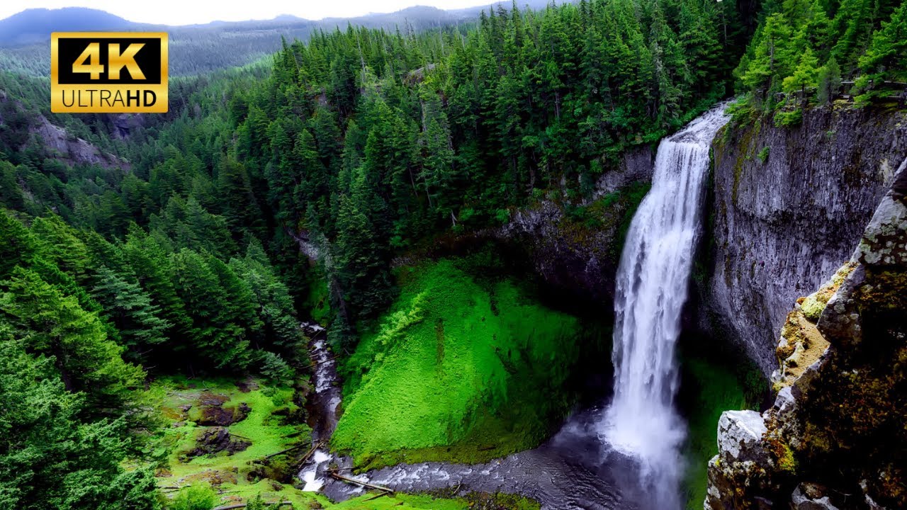 Super Relaxing Waterfall Scene with Anxiety-Relieving Music for Peace ...