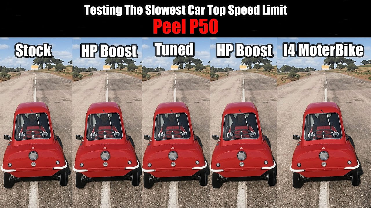 Pushing Peel P50 To Maximum || Slowest Car Top Speed Test || Stock ...