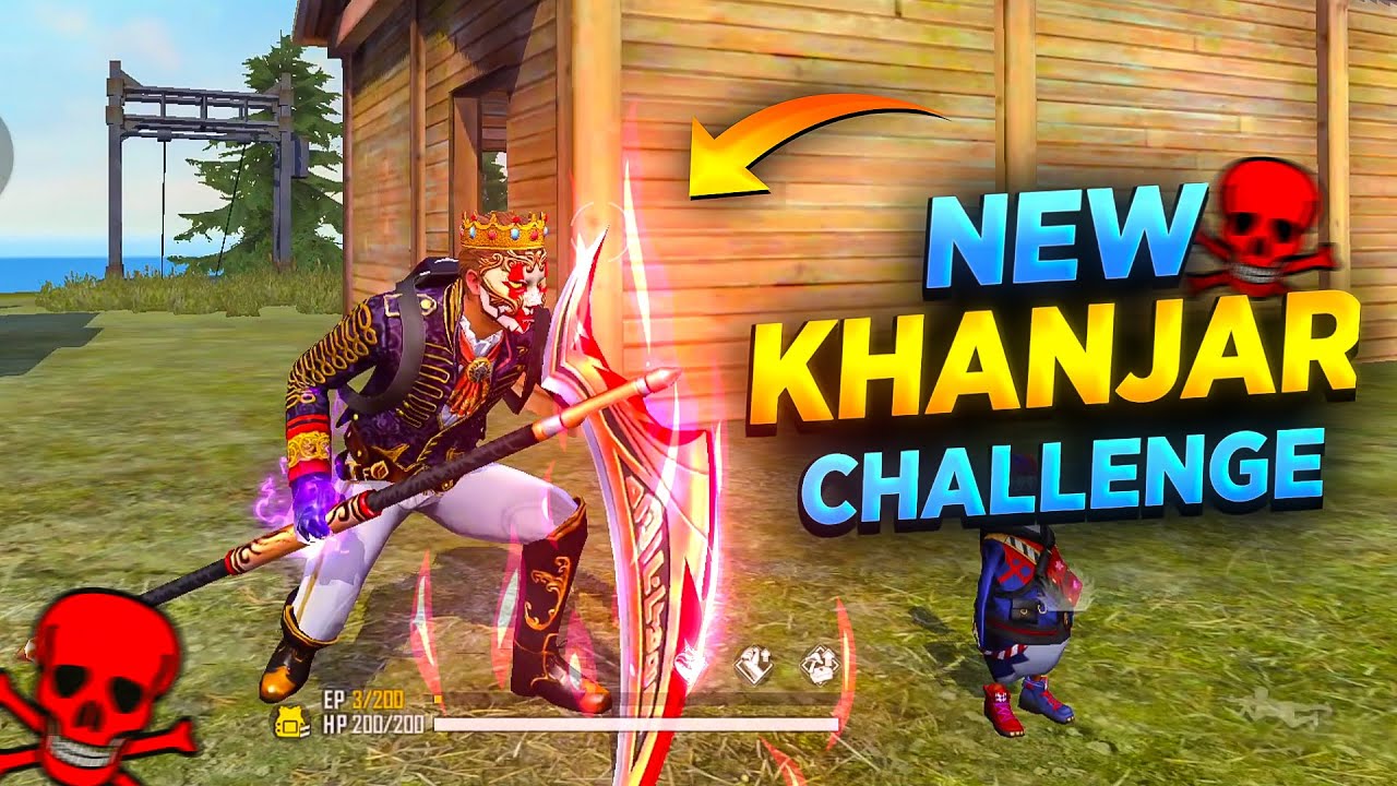 New Melee Weapon (Khanjar) Challenge in Free Fire || Desi Gamers - YouTube