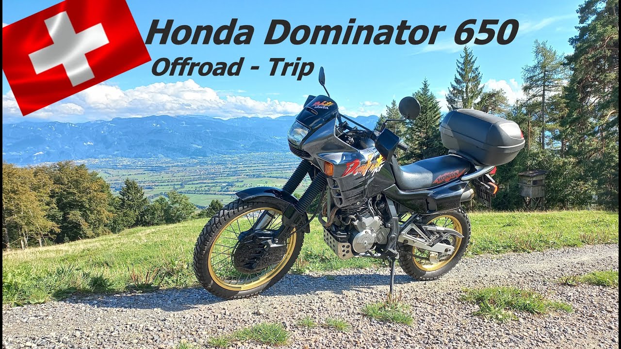 Honda Dominator NX650 Offroad Trip, Schotterpiste mit dem Motorrad ...