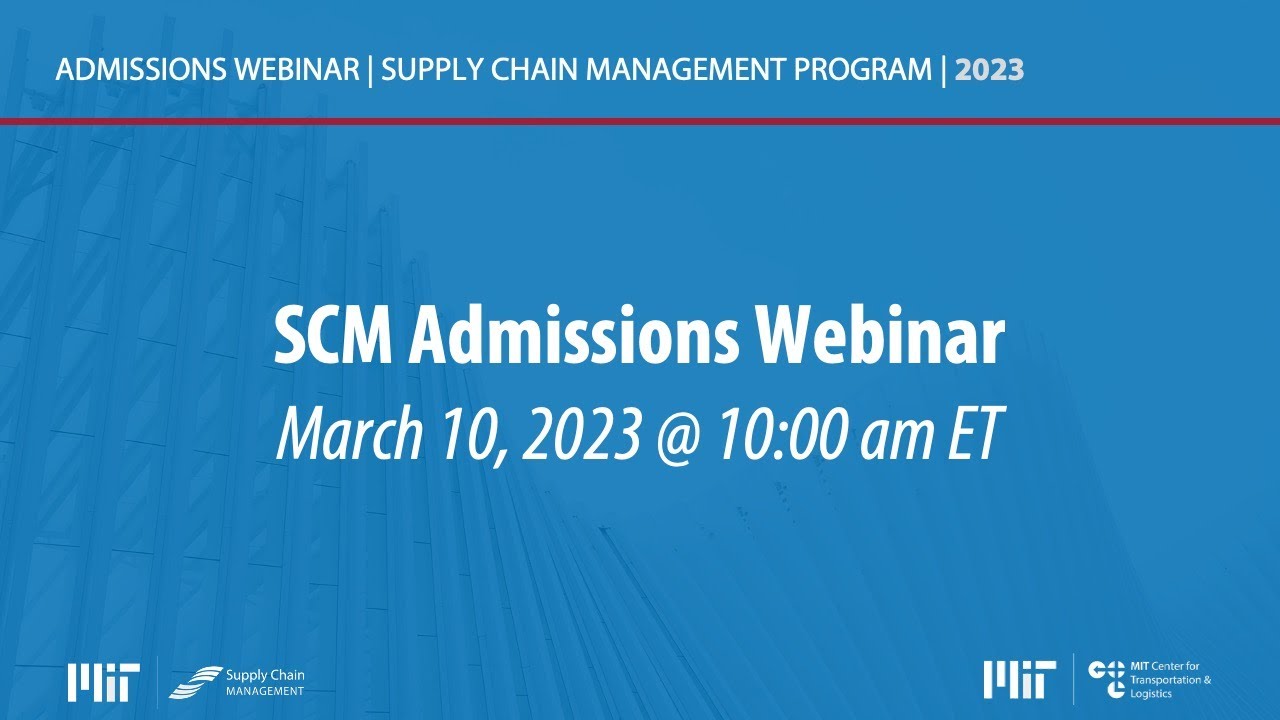 SCM Program Overview and Admissions Information Session - YouTube