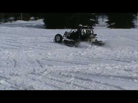 Half Track Snow Rail in Government Meadow on 27 March 2010 - YouTube