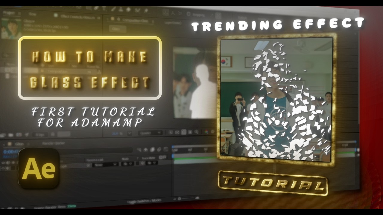 How to Make Trending glass effect | After effects Tutorial - YouTube