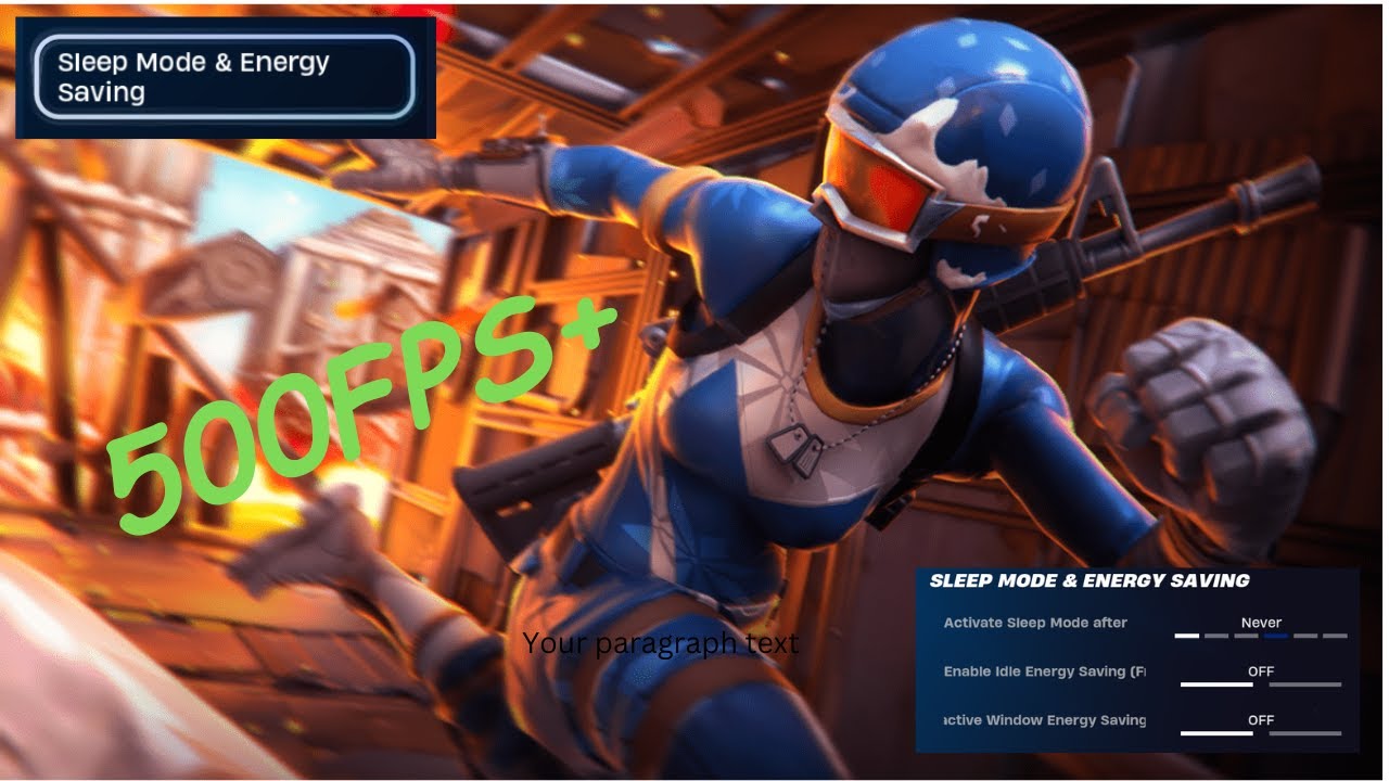 Energy Saving + Sleep Mode Settings (Better FPS) Fortnite Battle Royale ...