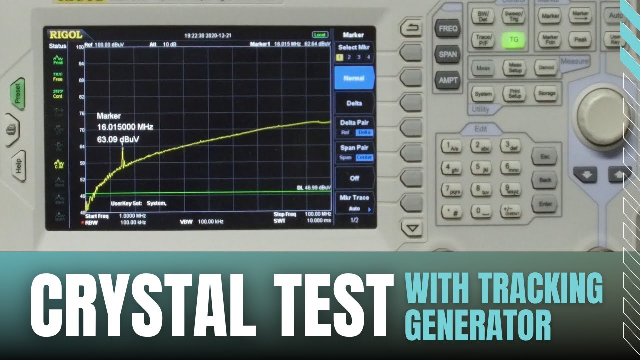 Out of circuit crystal test with Rigol DSA815 Spectrum Analyzer with ...