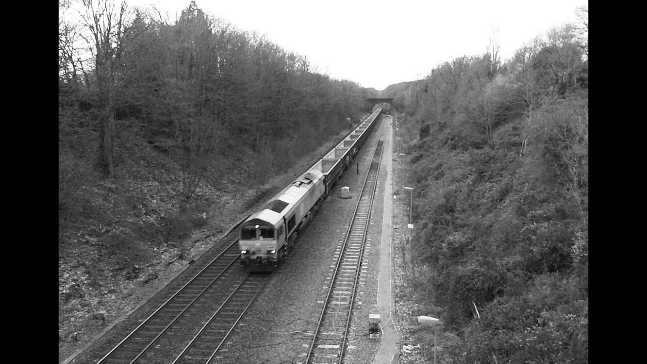Pioneer of the class 66001 passes through Gerrards Cross with an empty ...
