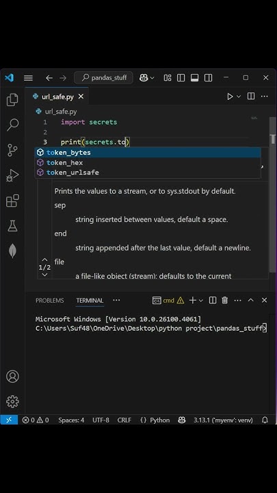 🔐 Generate Secure Random Tokens in Python with Just One Line! - YouTube