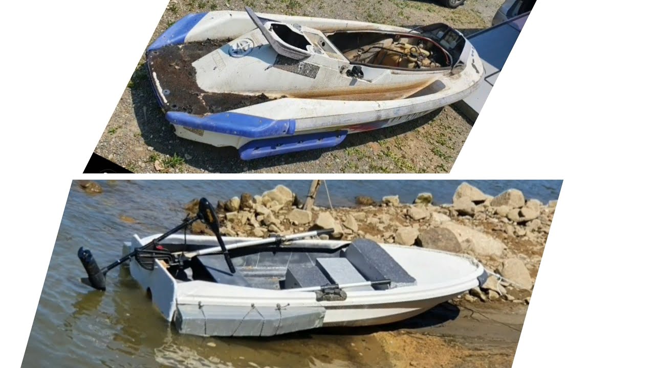 the conversion of Jet Ski into a Boat - YouTube