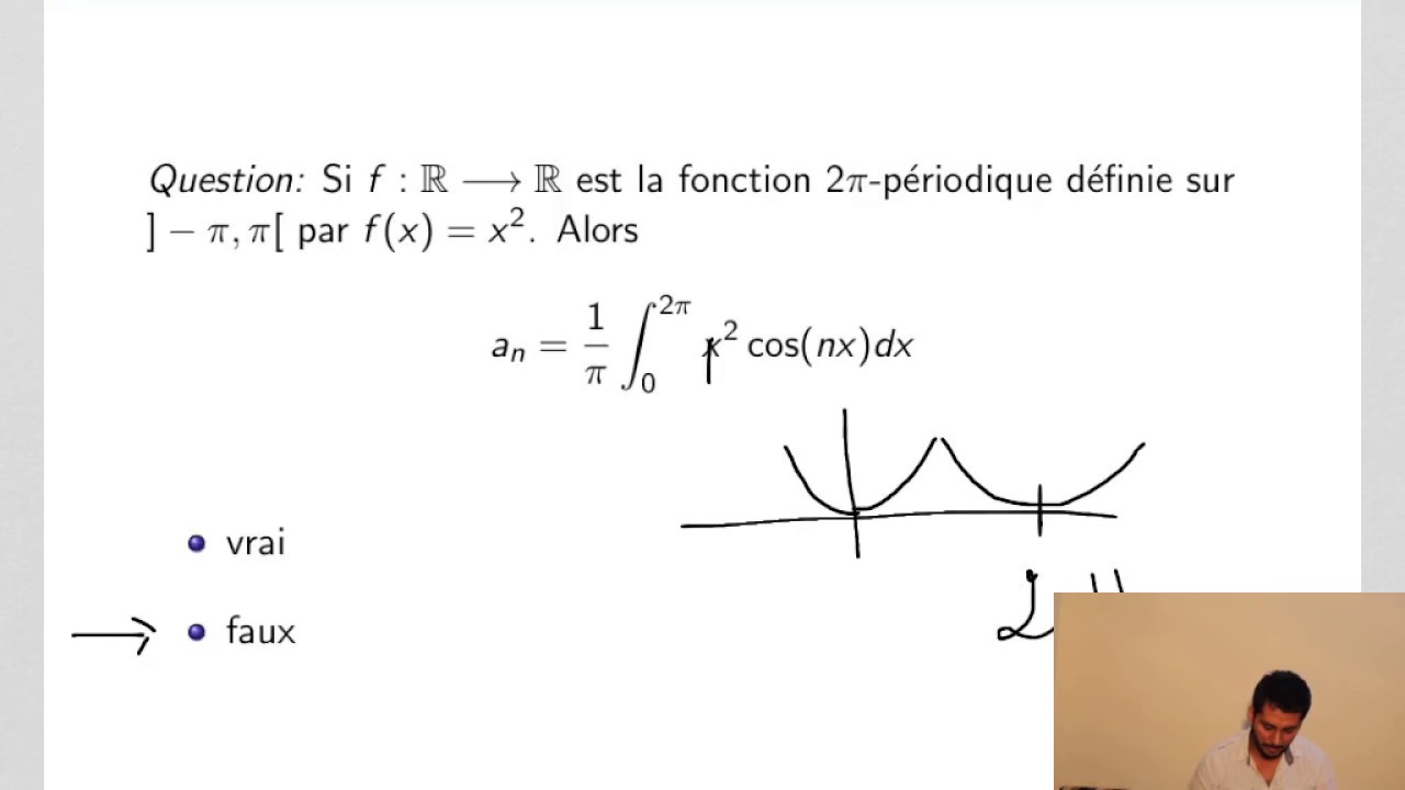Séries de Fourier (8/16): Exemple de calcul d'une série de Fourier ...