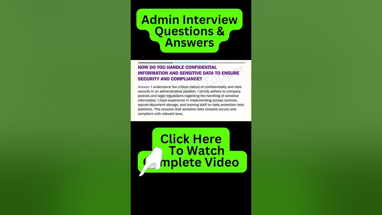Admin Officer Interview Questions and Answers | Administrative Officer ...