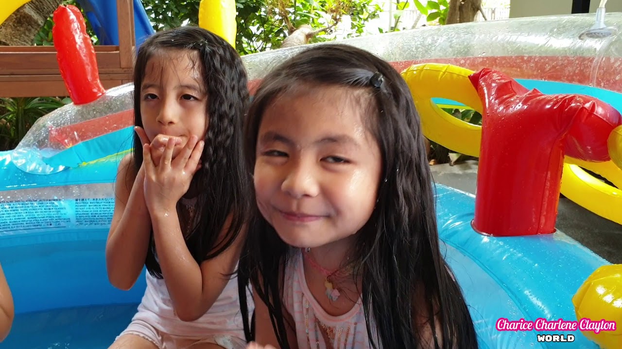 Sunday Splashing with Inflatable Pool - YouTube