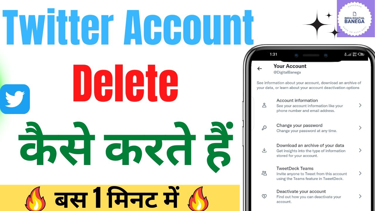 How To Delete Twitter Account Permanently | Delete Twitter Account ...
