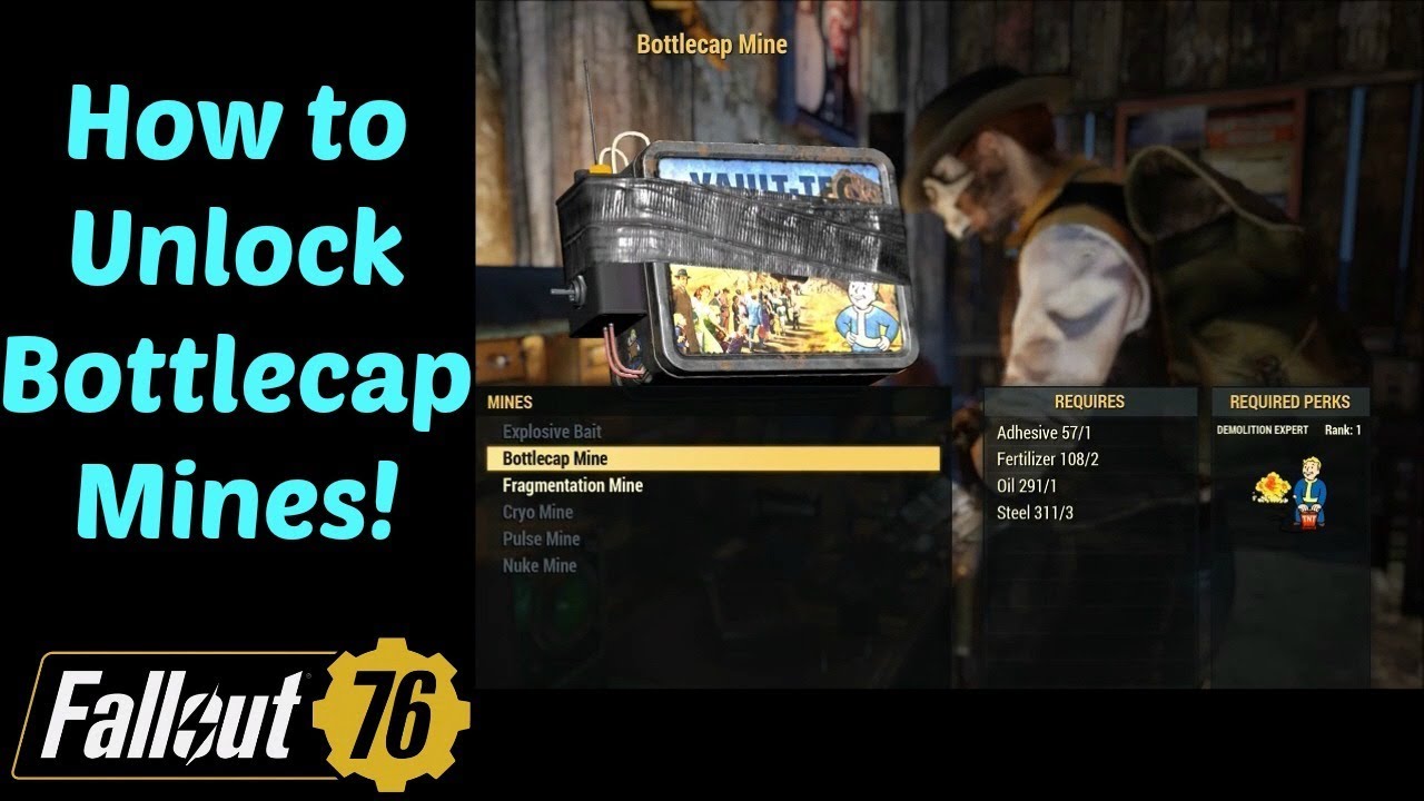 Fallout 76: How to Unlock Bottlecap Mines! - YouTube