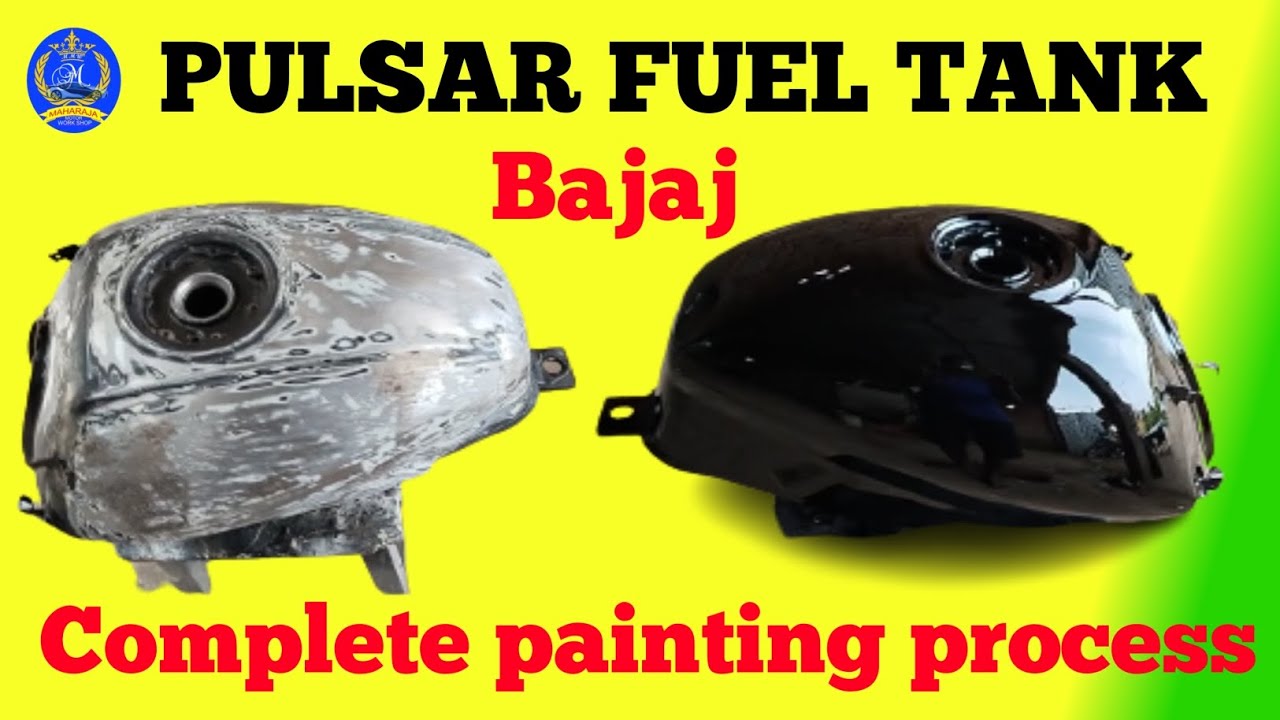 Bajaj Pulsar fuel tank. step by step complete painting process - YouTube